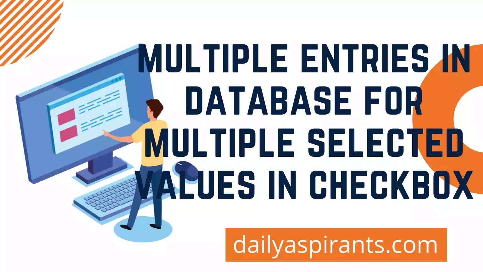 How To Create Multiple Entries In Database For Multiple Selected Values In Checkbox
